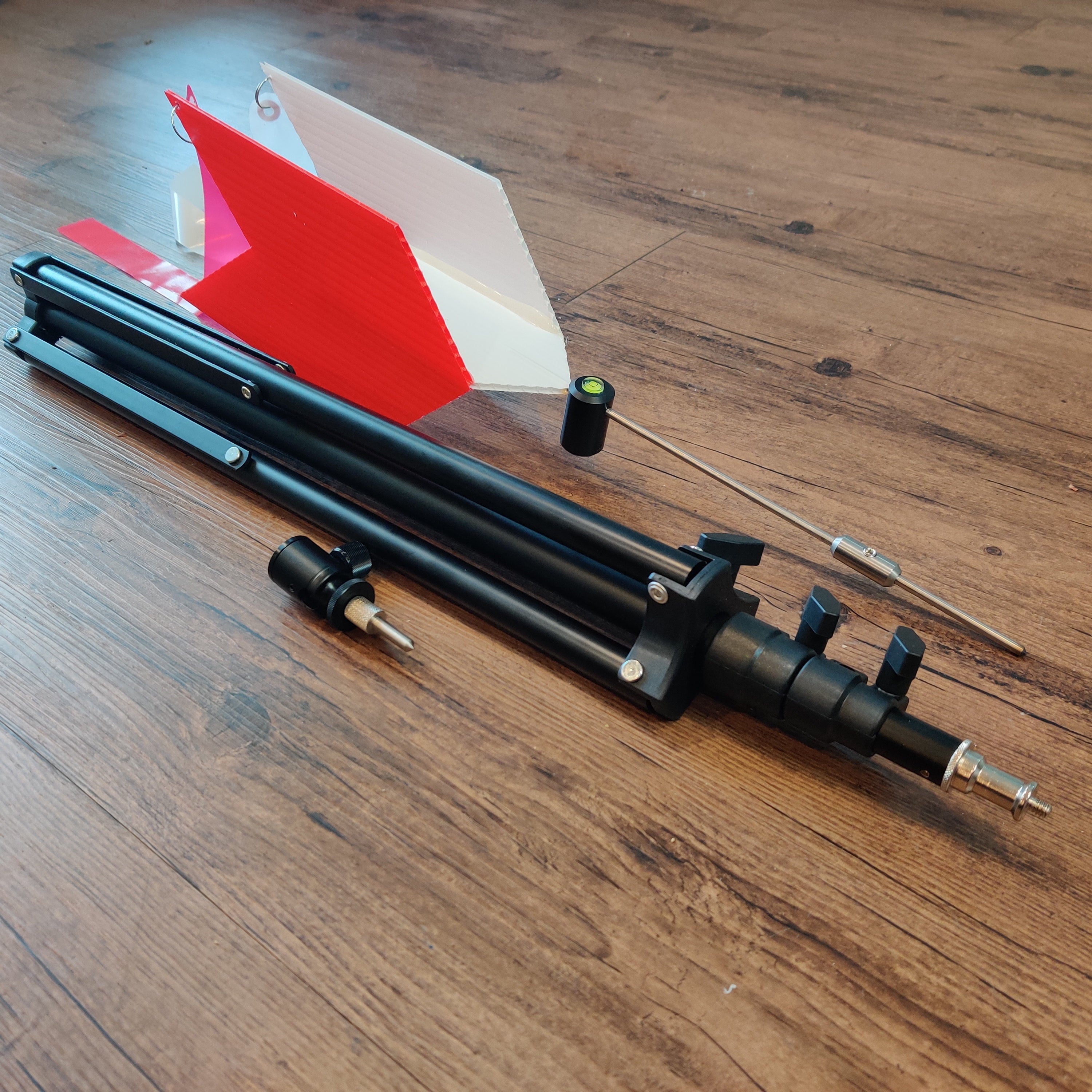 Package Deal Dual Vane Flag Bubble Level Ball Joint Stand & Pin | stlflagco